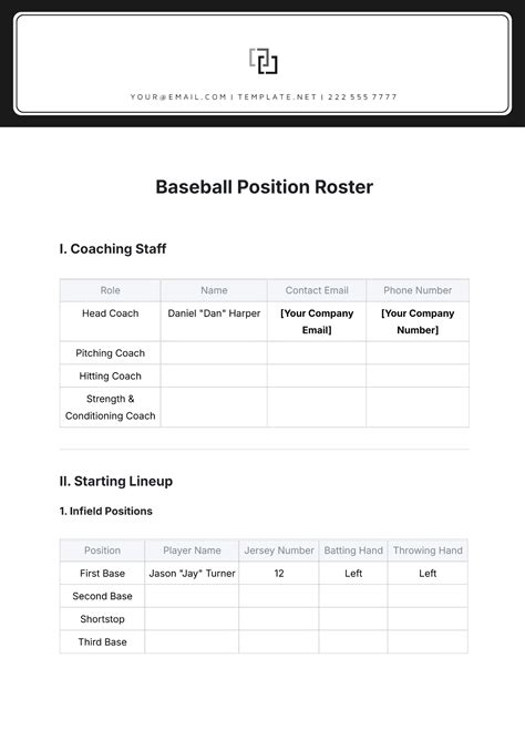 Free Training Roster Template To Edit Online