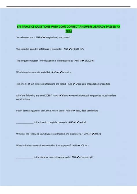 Spi Practice Questions With 100 Correct Answers Already Passed A 2024