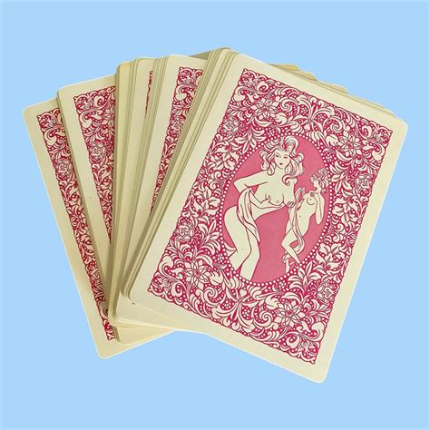 AdultStuffOnly COMPLETE Deck Oversized Vintage Naked Truth Nude Playing Cards Female