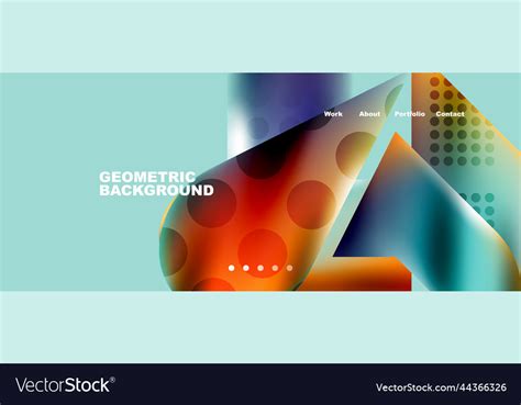 Glassmorphism Landing Page Background Template Vector Image