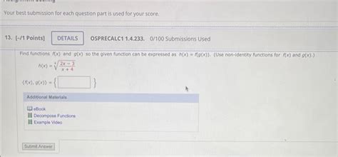 Solved Find Functions F X And G X So The Given Function Chegg Com