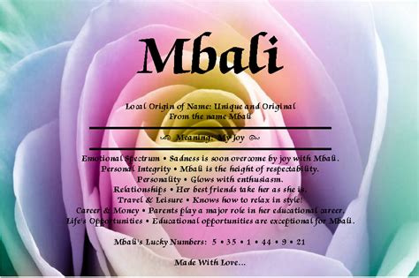 Mbali Unique Names
