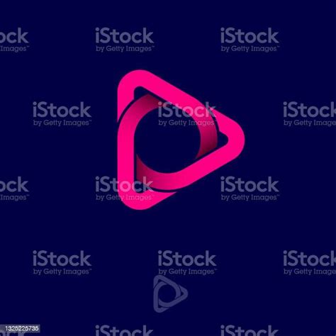 플레이어 기호입니다 오디오 비디오 플레이어 아이콘은 서로 얽힌 선으로 구성됩니다 논스톱음악 영화 플레이어 삼각형 화살표입니다 기하에 대한 스톡 벡터 아트 및 기타 이미지