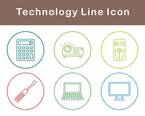 Technology Vector Icon Set 21505788 Vector Art At Vecteezy