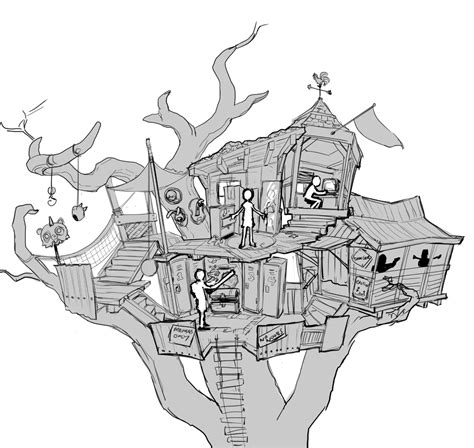 ZPG Bonus Artwork Treehouse Sketch Zombie Playground