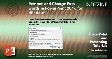 Remove And Change Passwords In PowerPoint For Windows