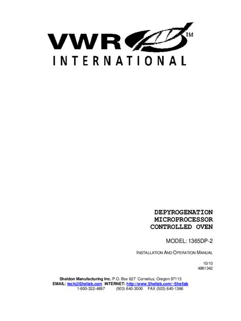 Fillable Online DEPYROGENATION MICROPROCESSOR CONTROLLED Fax Email Print PdfFiller