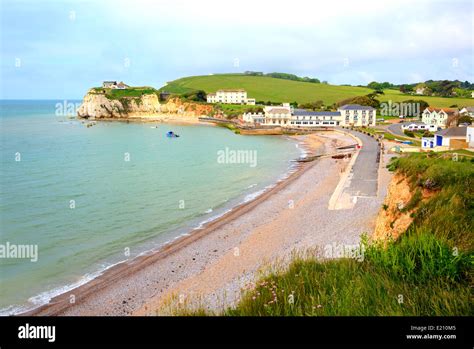 Freshwater Bay Isle Of Wight A Tourist Town On The South West Coast Of