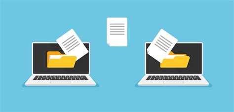 premium vector file transfer concept uploading documents to internet