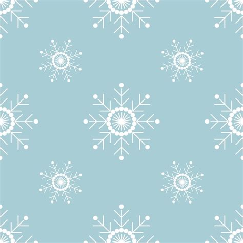 Premium Vector White Snowflake Seamless Pattern