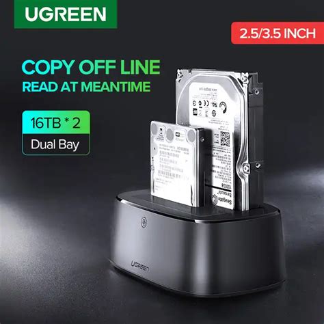 Ugreen HDD Docking Station SATA To USB 3 0 Copies Adapter For 2 5 3 5 SSD Disk Case HD Box Dock