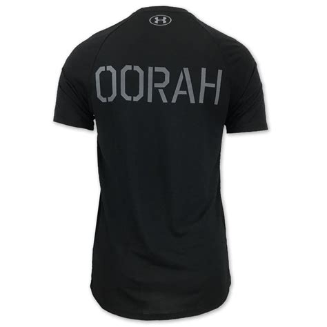 Usmc T Shirts Marines Under Armour Oorah Tech T Shirt In Black