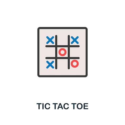 Tic Tac Toe 아이콘 테이블 게임 컬렉션에서 플랫 기호 요소 웹 디자인 템플릿 Infographics 등을 위한 크리에이 티브 Tic Tac Toe 아이콘 프리미엄 벡터