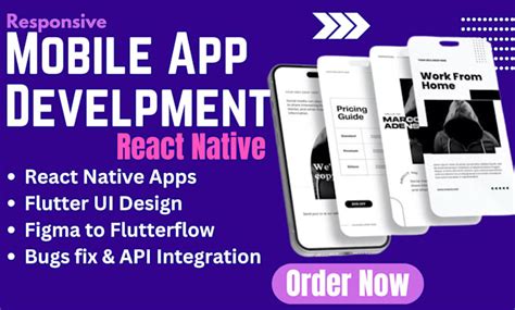 Develop Flutter App React Native App Figma To Flutterflow Flutter Ui By