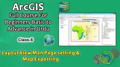 page setting in layout view and map exporting arcgis for beginners class