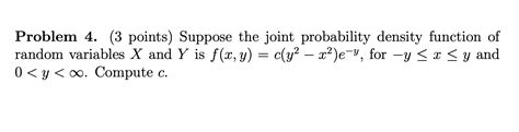 Problem Points Suppose The Joint Probability Chegg