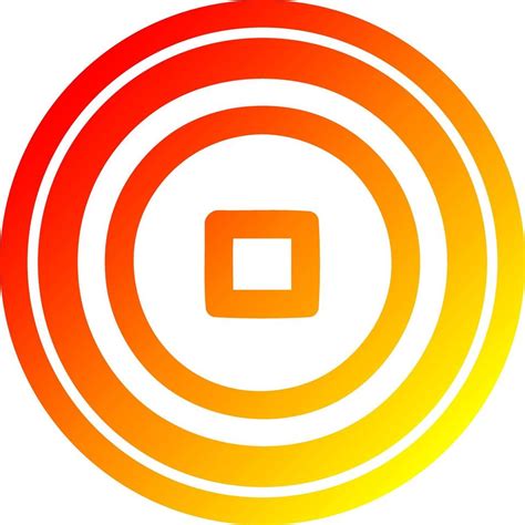 Stop Button Circular In Hot Gradient Spectrum 8552094 Vector Art At Vecteezy