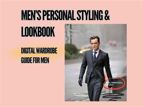 Mens Personal Styling Lookbook Digital Wardrobe Guide Pdf Etsy
