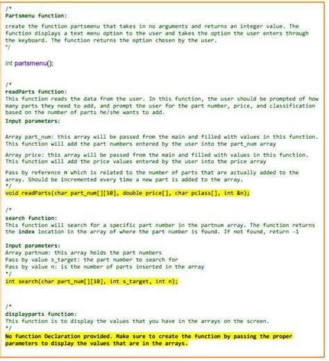 Solved Int Searchchar Partnum 10 Int Starget Int N