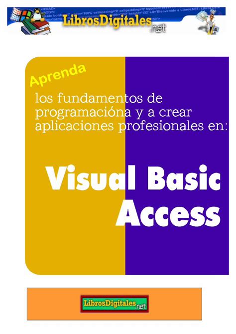 Pdf Visual Basic Y Access Crear Aplicaciones Dokumentips