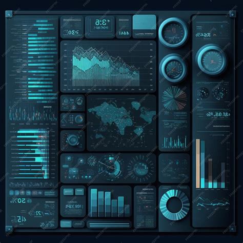 Modern Data Visualization Dashboard Featuring Charts Graphs And Analytical Metrics In A Sleek