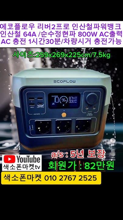 버스킹 및 캠핑용 인산철파워뱅크 에코플로우 맥스2 프로 인산철64aac 800w 출력 인산철파워뱅크 버스킹용파워뱅크