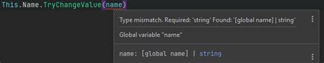 Type Mismatch Required String Found Global Name String
