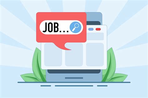 웹 사이트에서 온라인 구직 검색의 개념 구직 알림이있는 웹 페이지 검색창에서 공석을 검색합니다 경력 기회 찾기 직위 온라인 채용 서비스 평면 벡터 그림입니다 가상현실에 대한