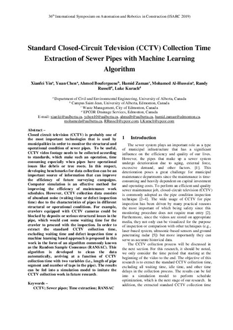 Pdf Standard Closed Circuit Television Cctv Collection Time
