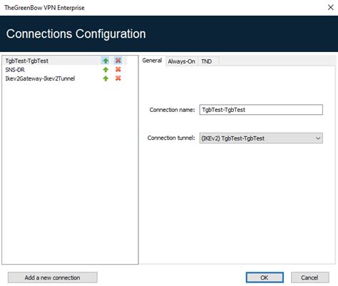 Configuring The Connection Panel