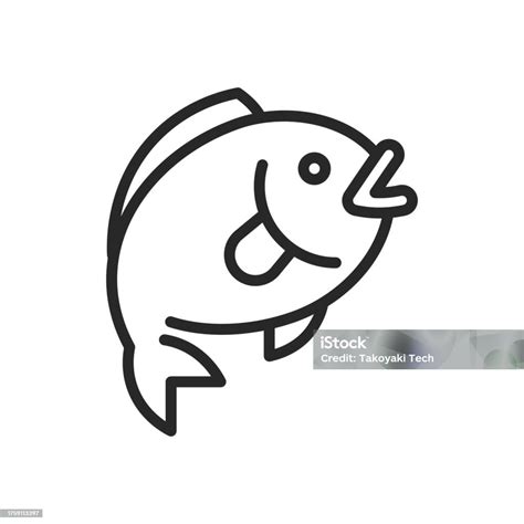 Feng Shui 잉어 아이콘입니다 동양 문화와 디자인에서 조화 번영 긍정적 인 에너지를 상징하는 전통적인 아시아 물고기의 벡터 선형 그림입니다 잉어에 대한 스톡 벡터 아트