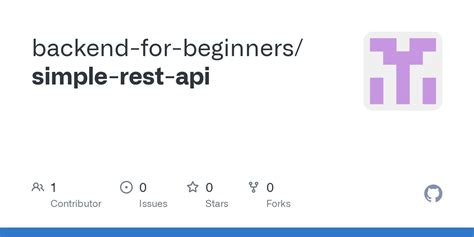 GitHub Backend For Beginners Simple Rest Api