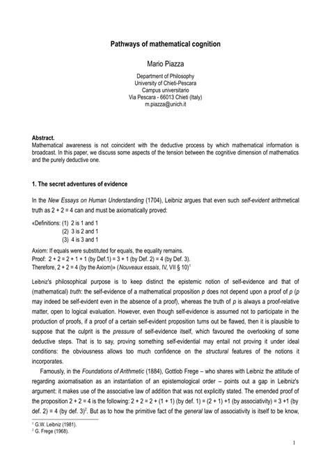 Pdf Pathways Of Mathematical Cognition