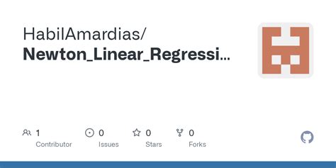Github Habilamardiasnewtonlinearregression