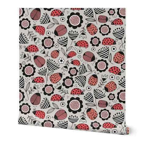 doodle bugs large scale wallpaper spoonflower