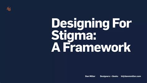 Designing For Stigma A Framework Pdf