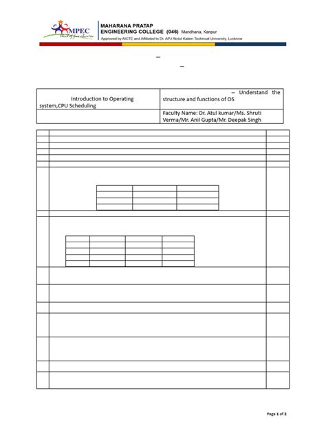 T1 Bcs401 Operating System Pdf Scheduling Computing