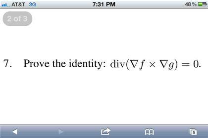 Solved Prove The Identity Div Delta F X Delta G 0 Chegg Com