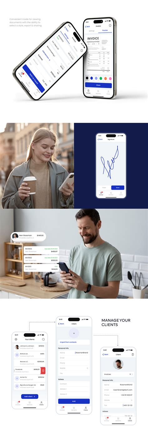 Invoice App UX UI Behance