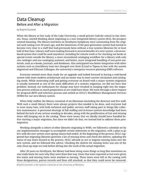 Pdf Data Cleanup Before And After A Migration