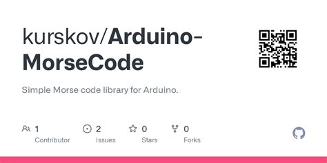 Github Kurskovarduino Morsecode Simple Morse Code Library For Arduino