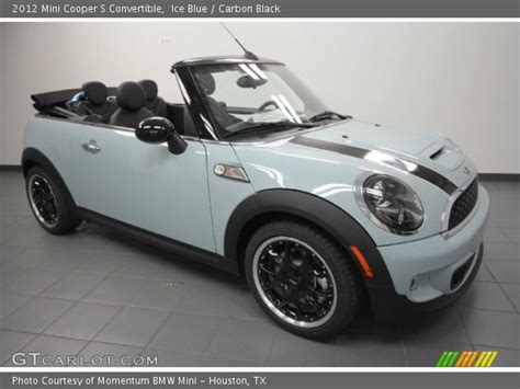 Ice Blue 2012 Mini Cooper S Convertible Carbon Black Interior