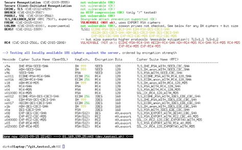 Testssl Sh Testing TLS SSL Encryption Anywhere On Any Port PentestTools