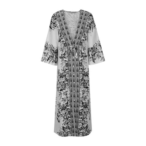 Bzgtzt Plus Size Maxi Dress For Women Surplice V Neck Puff Long Sleeves