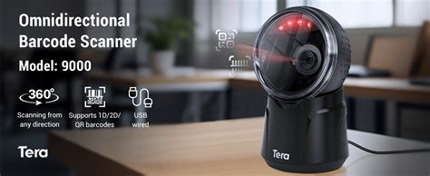 Tera Barcode Scanner Desktop Omnidirectional 1d 2d Qr Hands Free Usb Wired Bar Code
