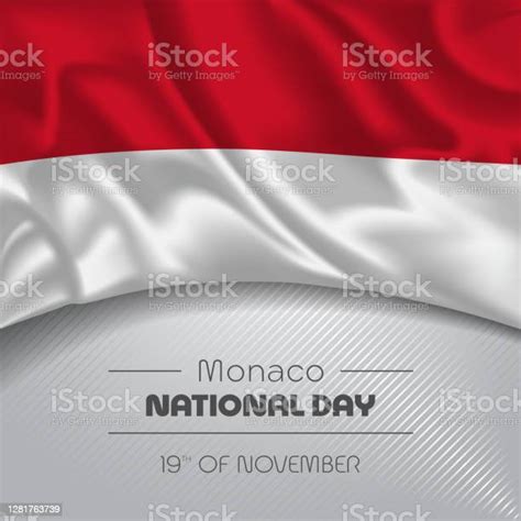 모나코 해피 내셔널 데이 인사말 카드 배너 벡터 일러스트 19에 대한 스톡 벡터 아트 및 기타 이미지 19 3차원 형태 곡선 Istock