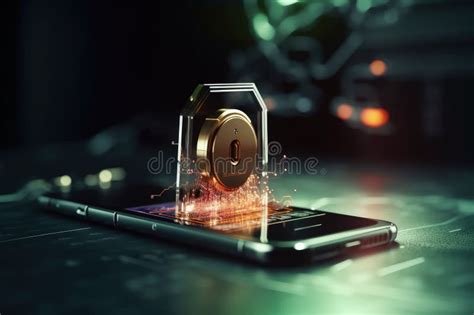 Cybersecurity Padlock Digital Lock On Technology Network Data Protection Cyber Securitym