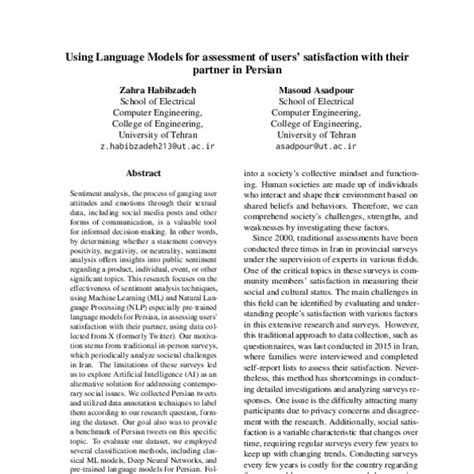Using Language Models For Assessment Of Users Satisfaction With Their