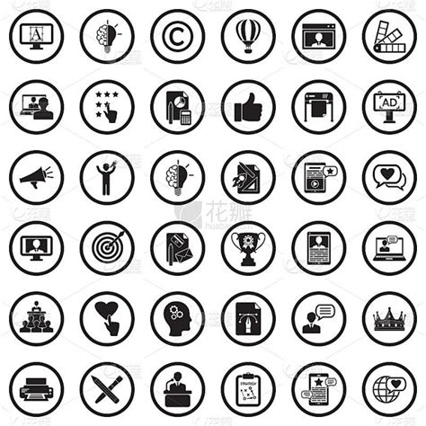 品牌图标。圆形黑色平面设计。矢量插图。