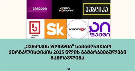 მედია ჩეკერი „ევროპის ფონდმა“ საგამოძიებო ჟურნალისტიკის 2025 წლის გამარჯვებულები გამოავლინა